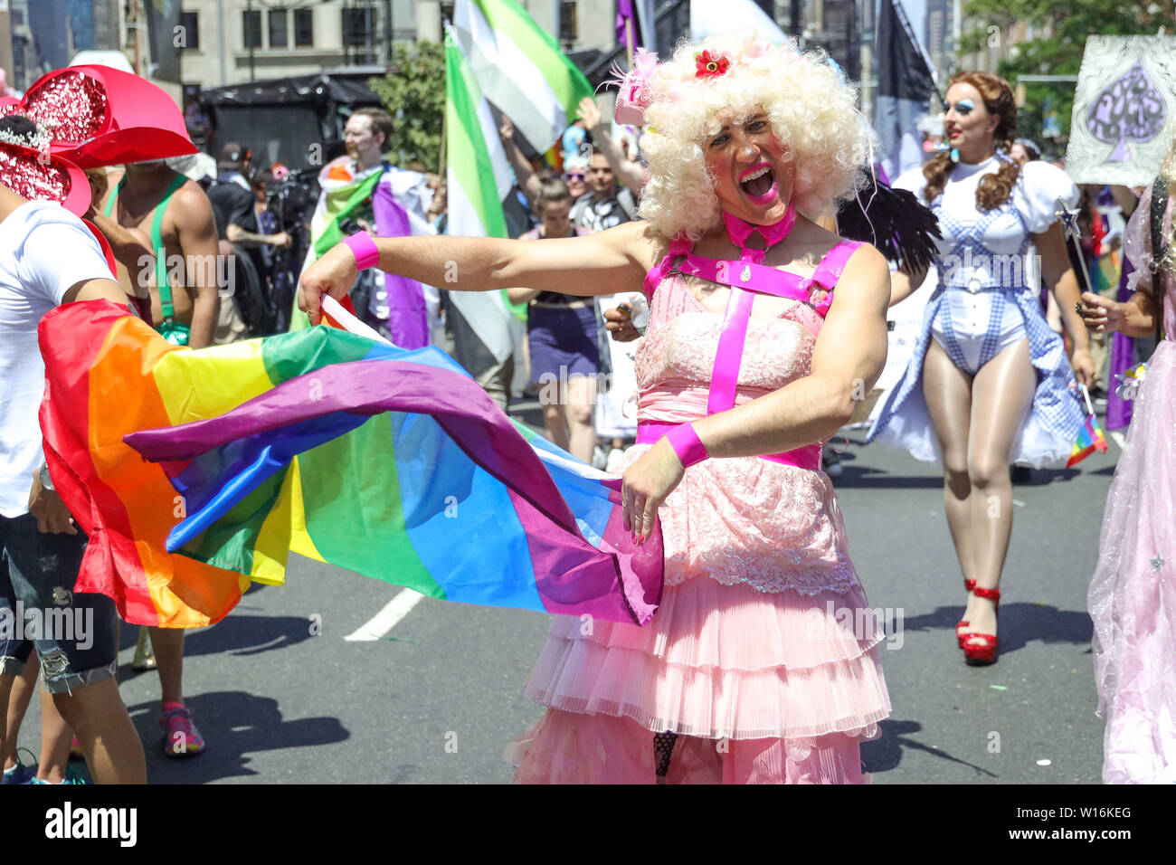 New York, New York, USA. 30th June, 2019. Peoples during the LGBT ...