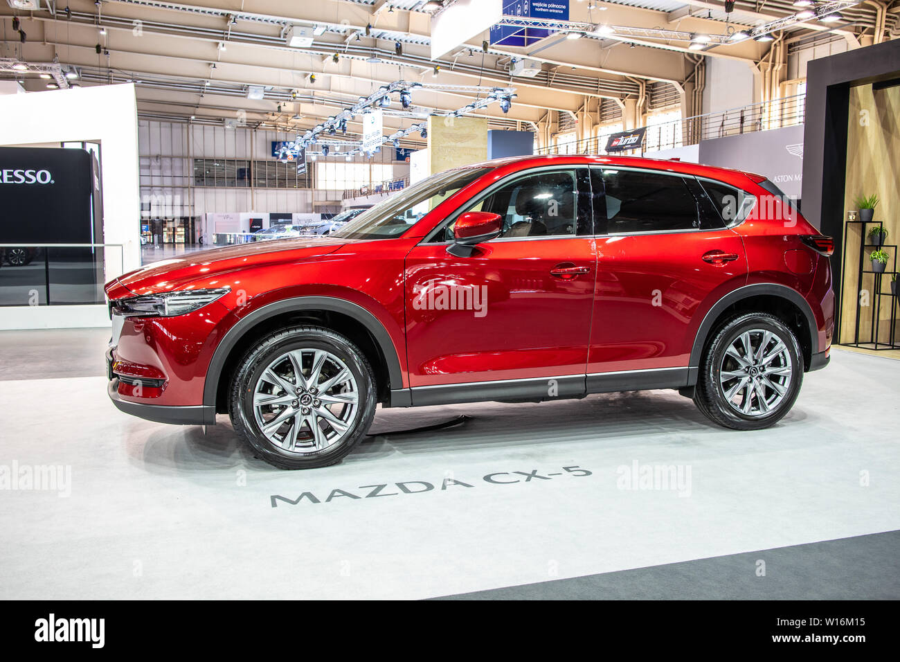 Poznan, Poland, March 2019 metallic red Mazda All-new CX-5 AWD at ...