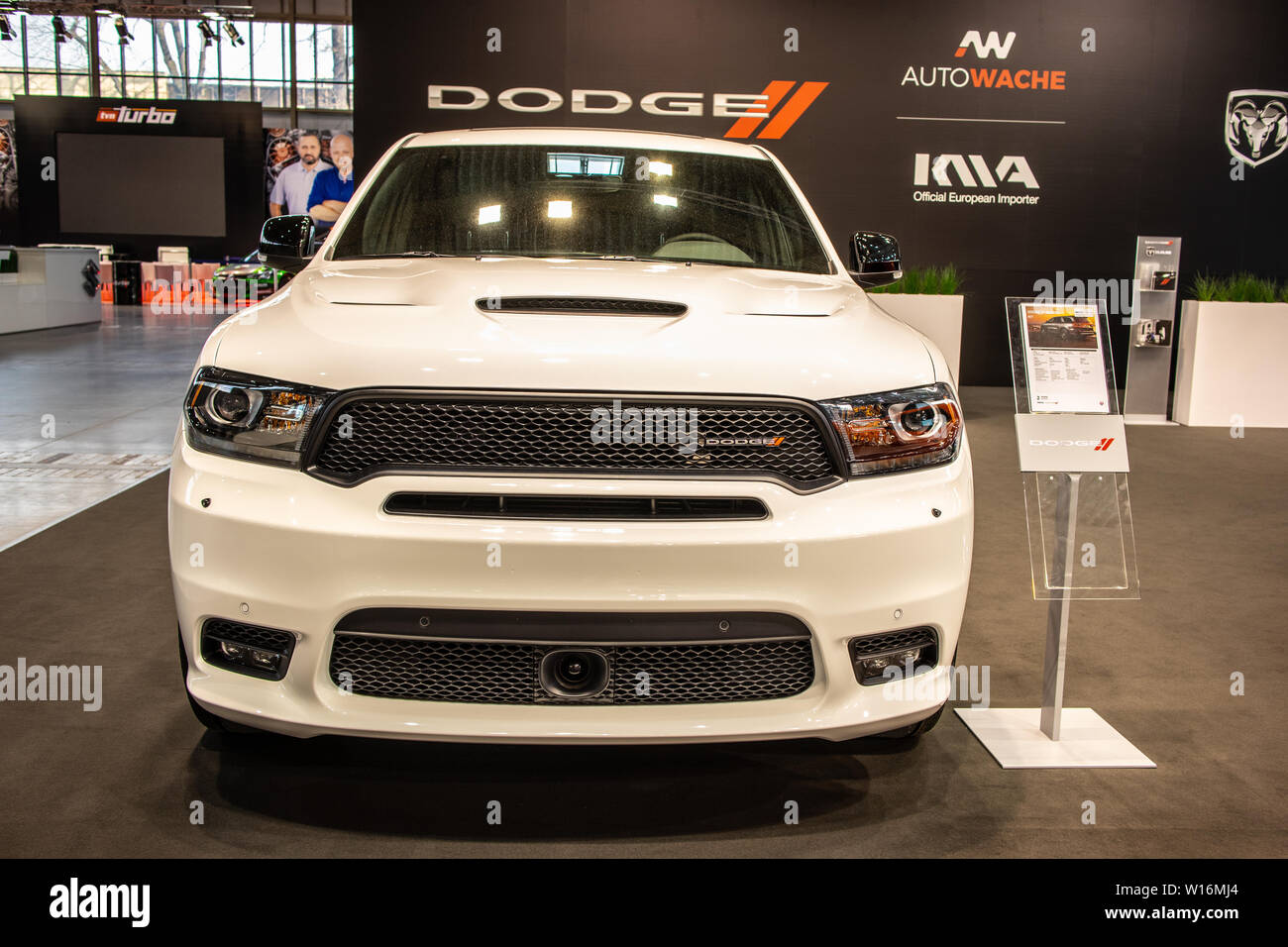 Poznan, Poland, March 2019 white Dodge Durango R/T, Poznan ...