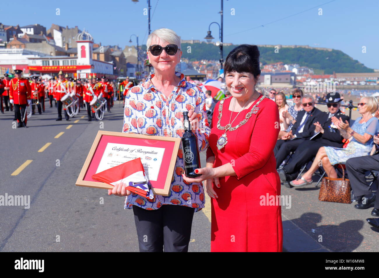 Scarborough Council Events Officer being presented with an award on her ...