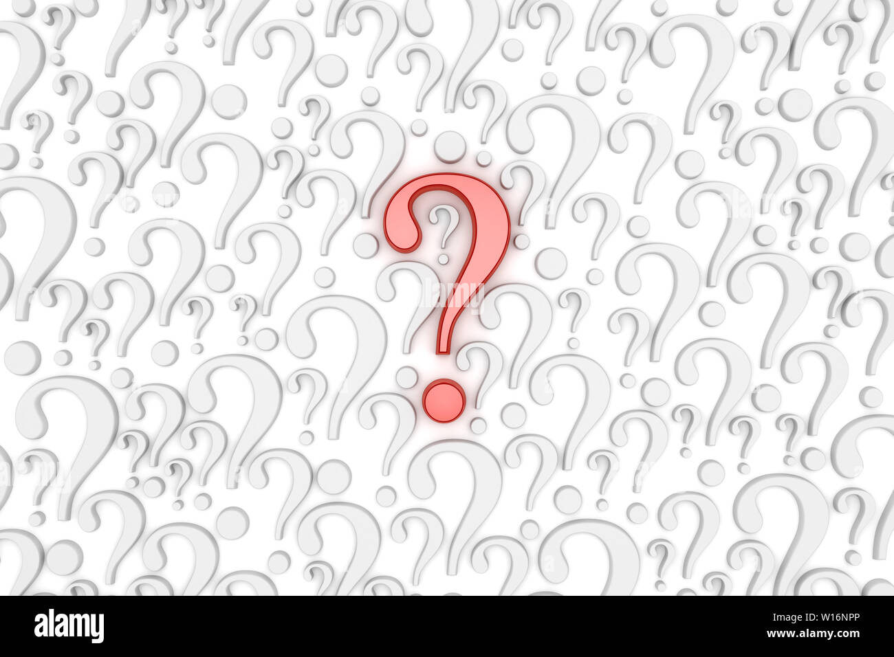 Question mark background - 3d render Stock Photo - Alamy