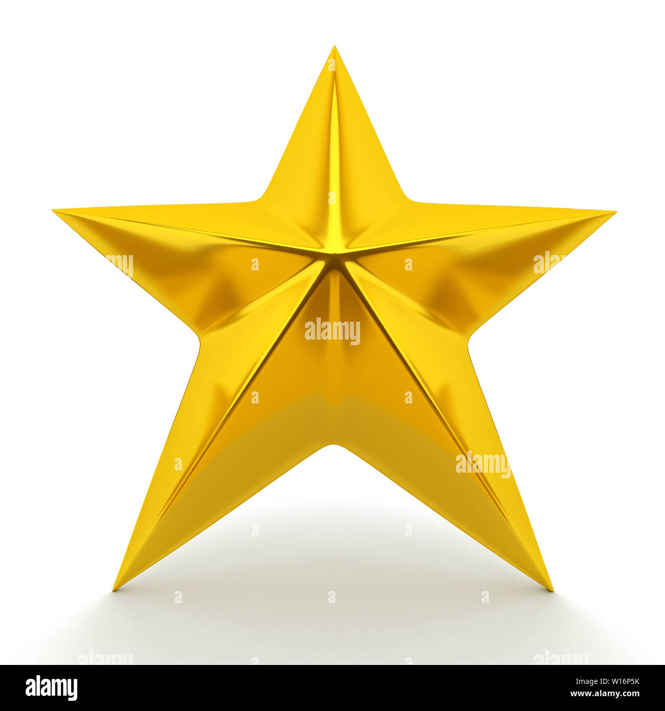 Shiny golden star - 3d rendering Stock Photo - Alamy