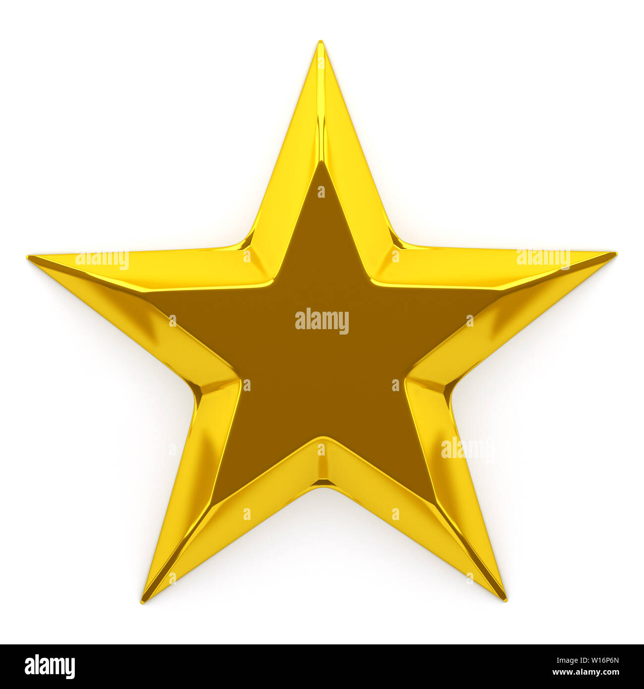 Shiny golden star - 3d rendering Stock Photo - Alamy