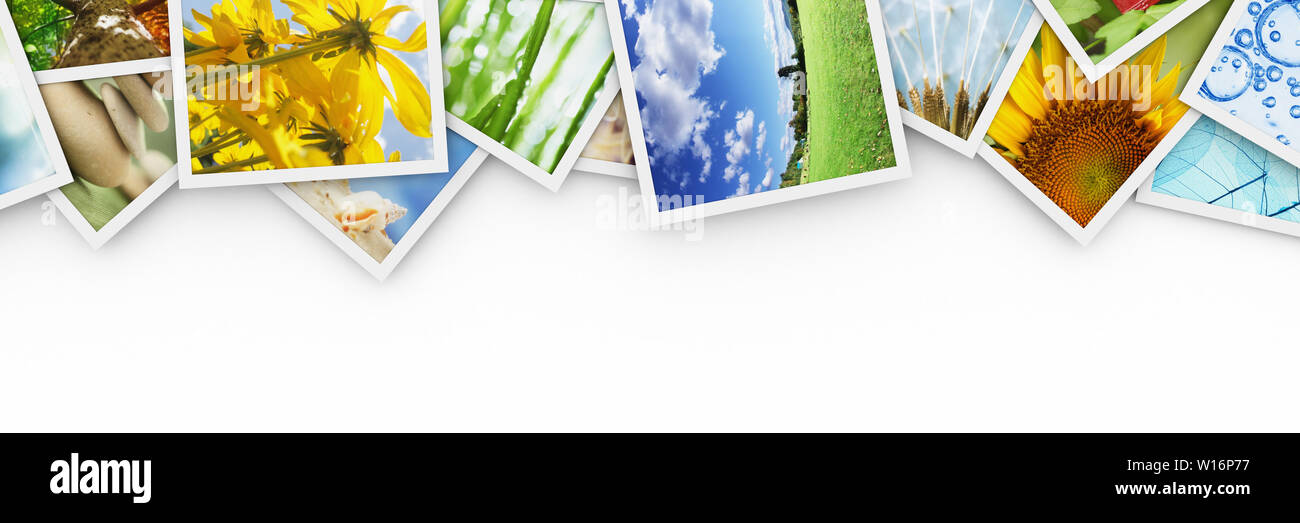 Stacks of colorful photos Stock Photo - Alamy