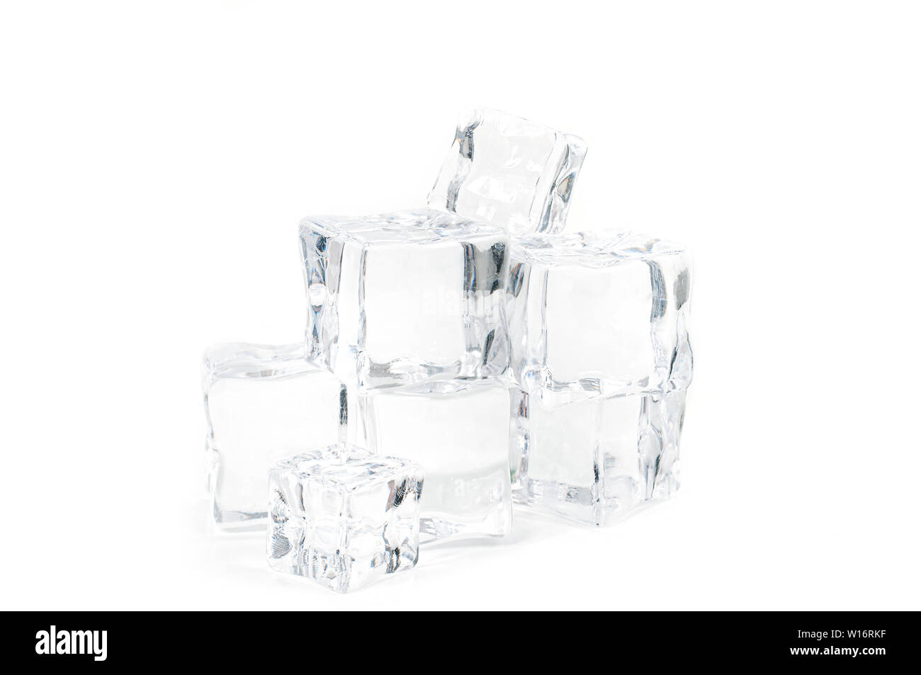 Ice cubes isolated on white background Stock Photo - Alamy