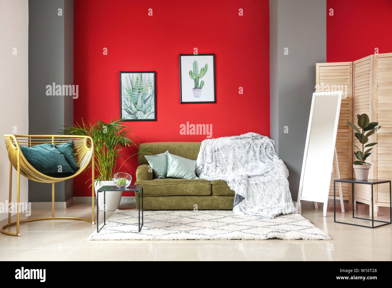 Interior of modern comfortable room Stock Photo - Alamy