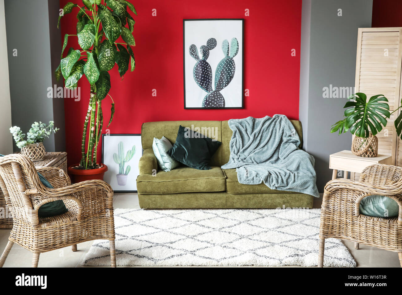 Interior of modern comfortable room Stock Photo - Alamy