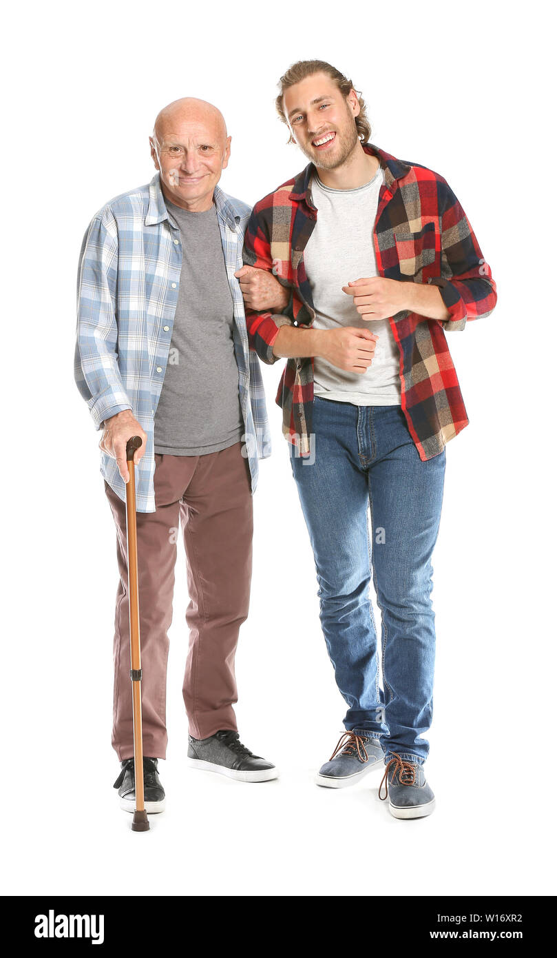 Father and son elderly Cut Out Stock Images & Pictures - Alamy