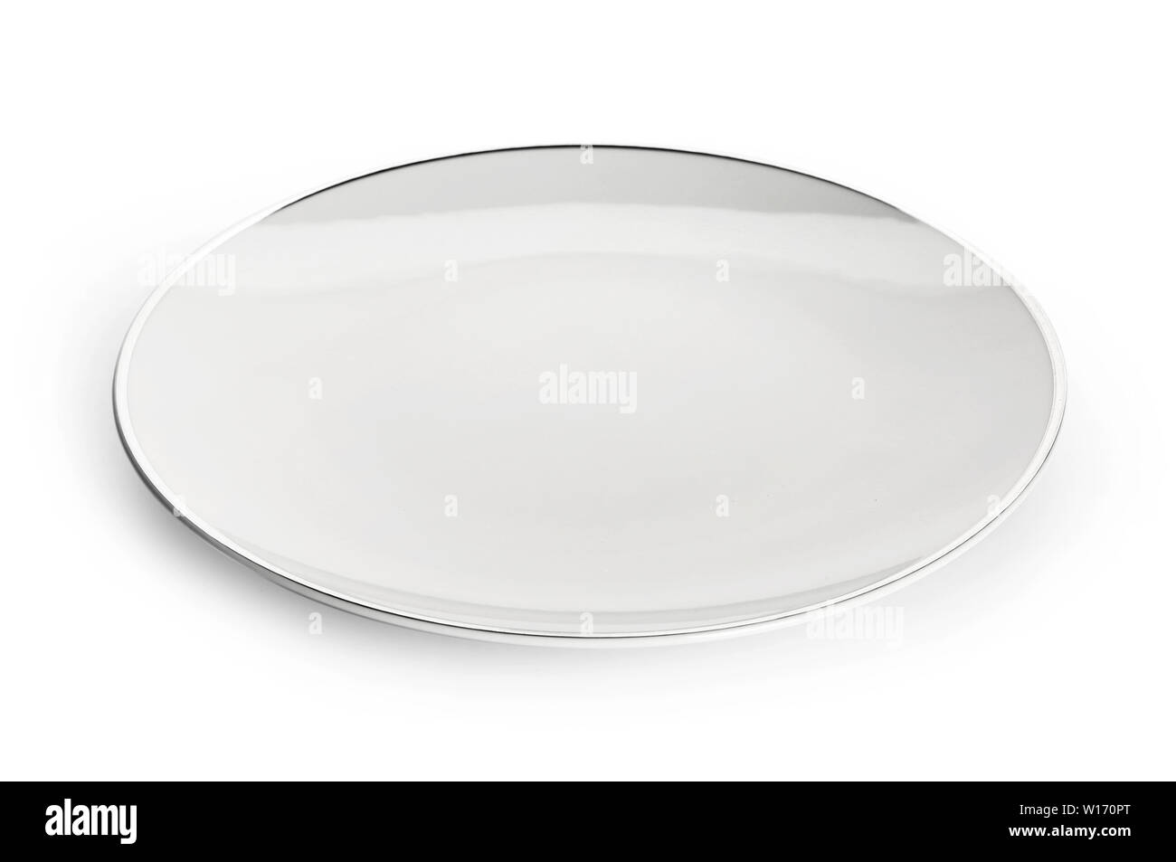 Clean plate on white background Stock Photo - Alamy