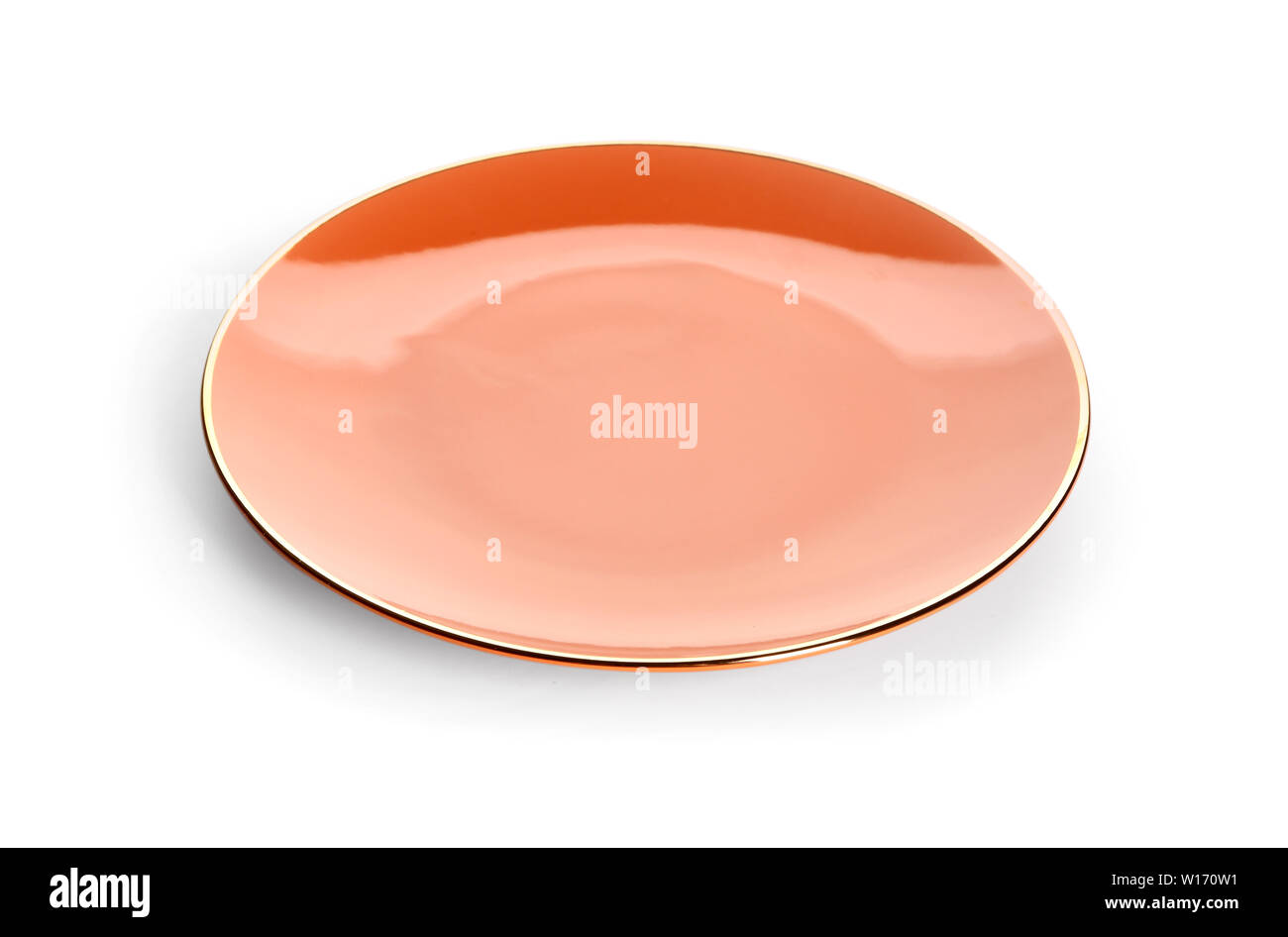 Clean plate on white background Stock Photo - Alamy