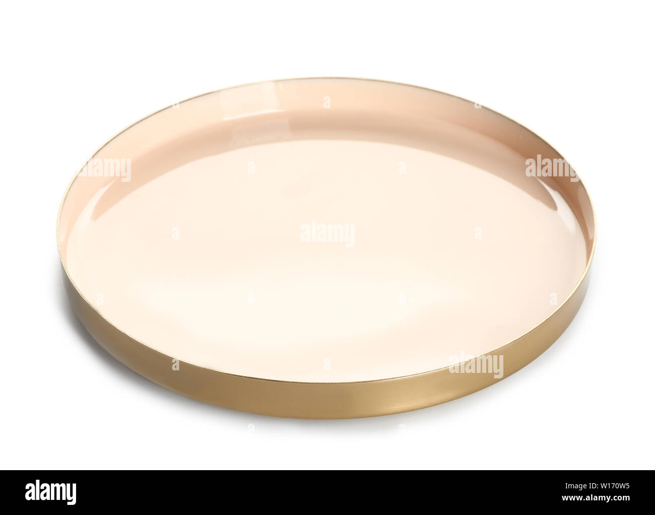 Clean plate on white background Stock Photo - Alamy