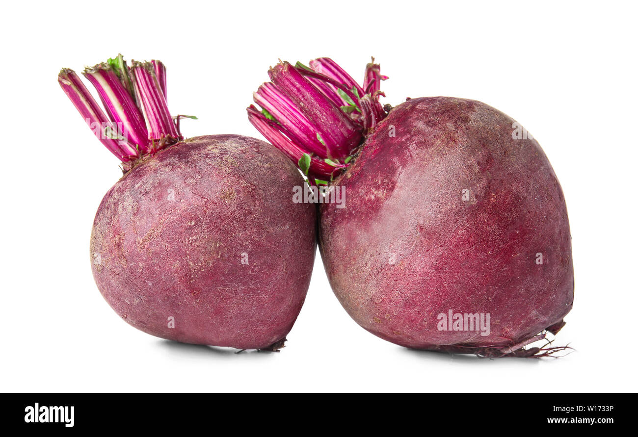 Fresh beet on white background Stock Photo - Alamy