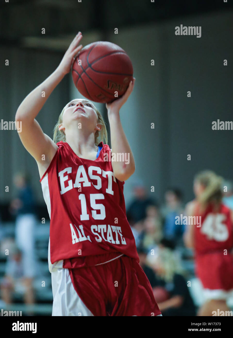 Basketball action at the Washington State 1A All Star Game in Liberty ...