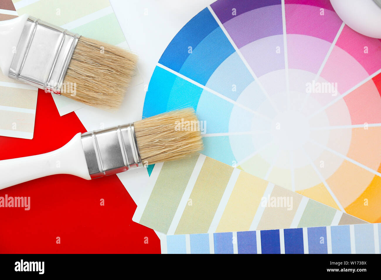 Color swatches paint brushes hi-res stock photography and images - Alamy