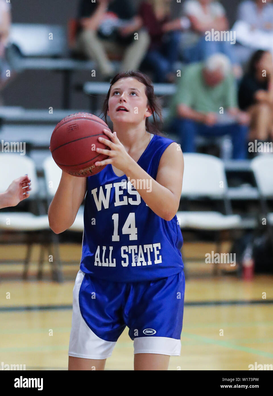 Basketball action at the Washington State 1A All Star Game in Liberty ...