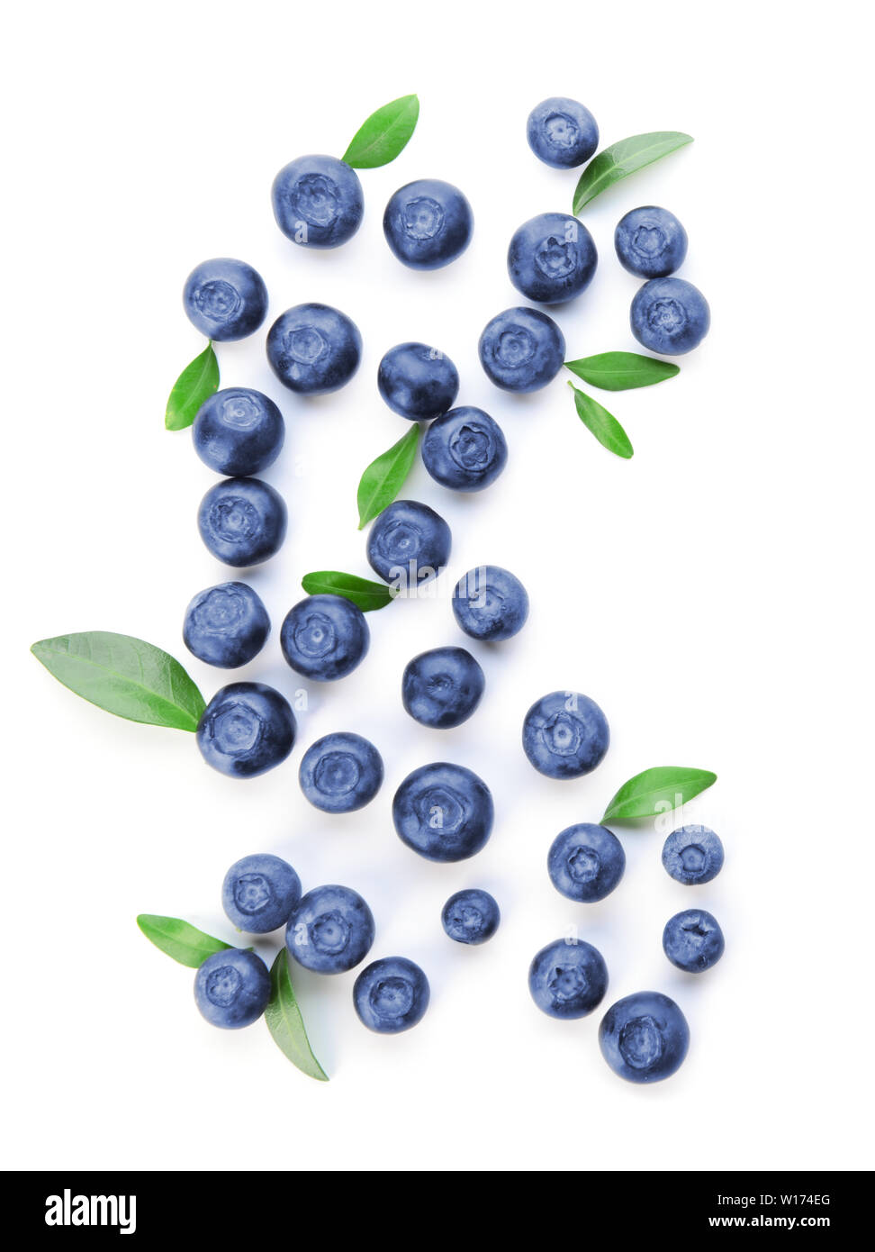 Fresh ripe blueberry on white background Stock Photo - Alamy