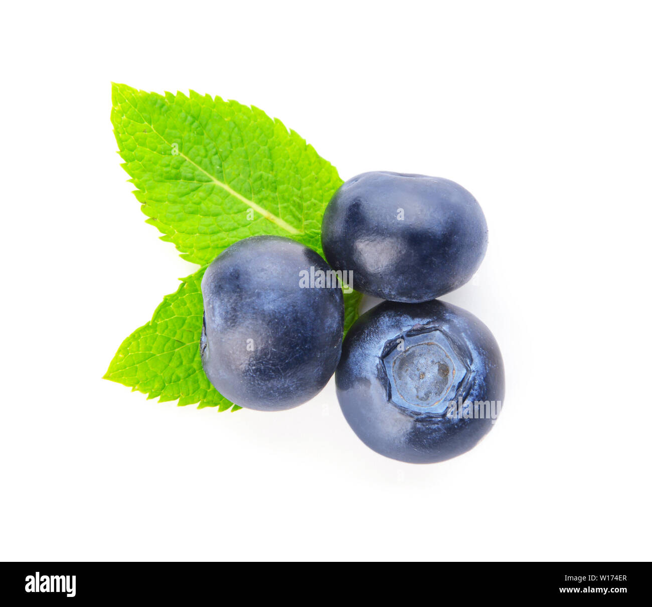 Fresh ripe blueberry on white background Stock Photo - Alamy