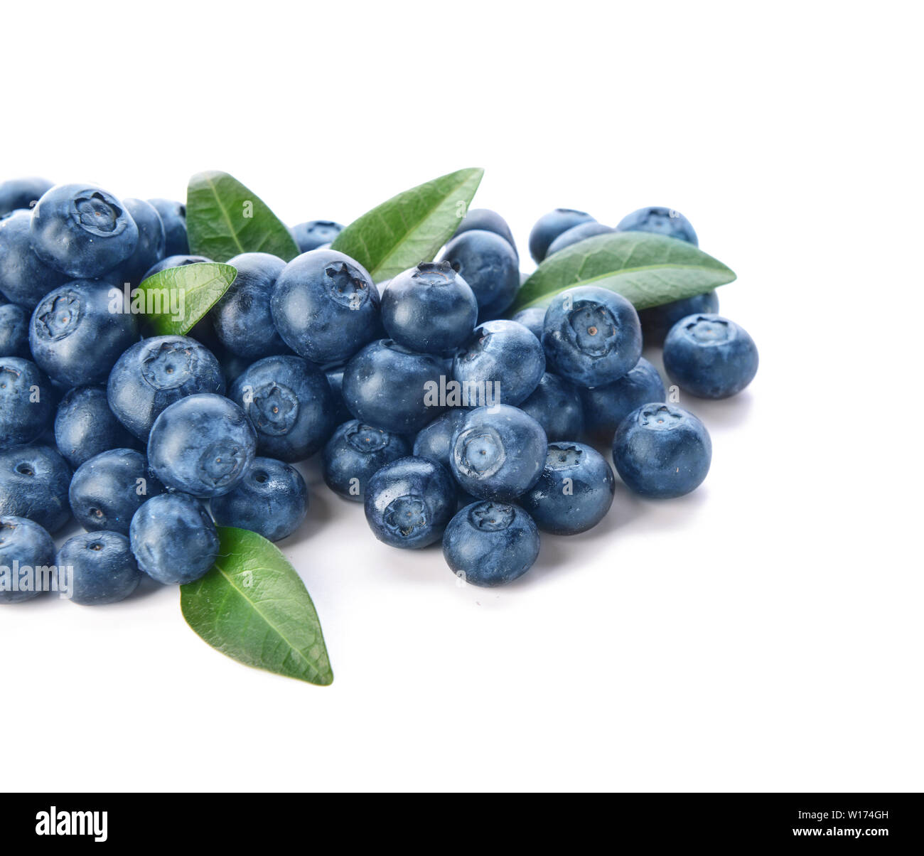 Fresh ripe blueberry on white background Stock Photo - Alamy