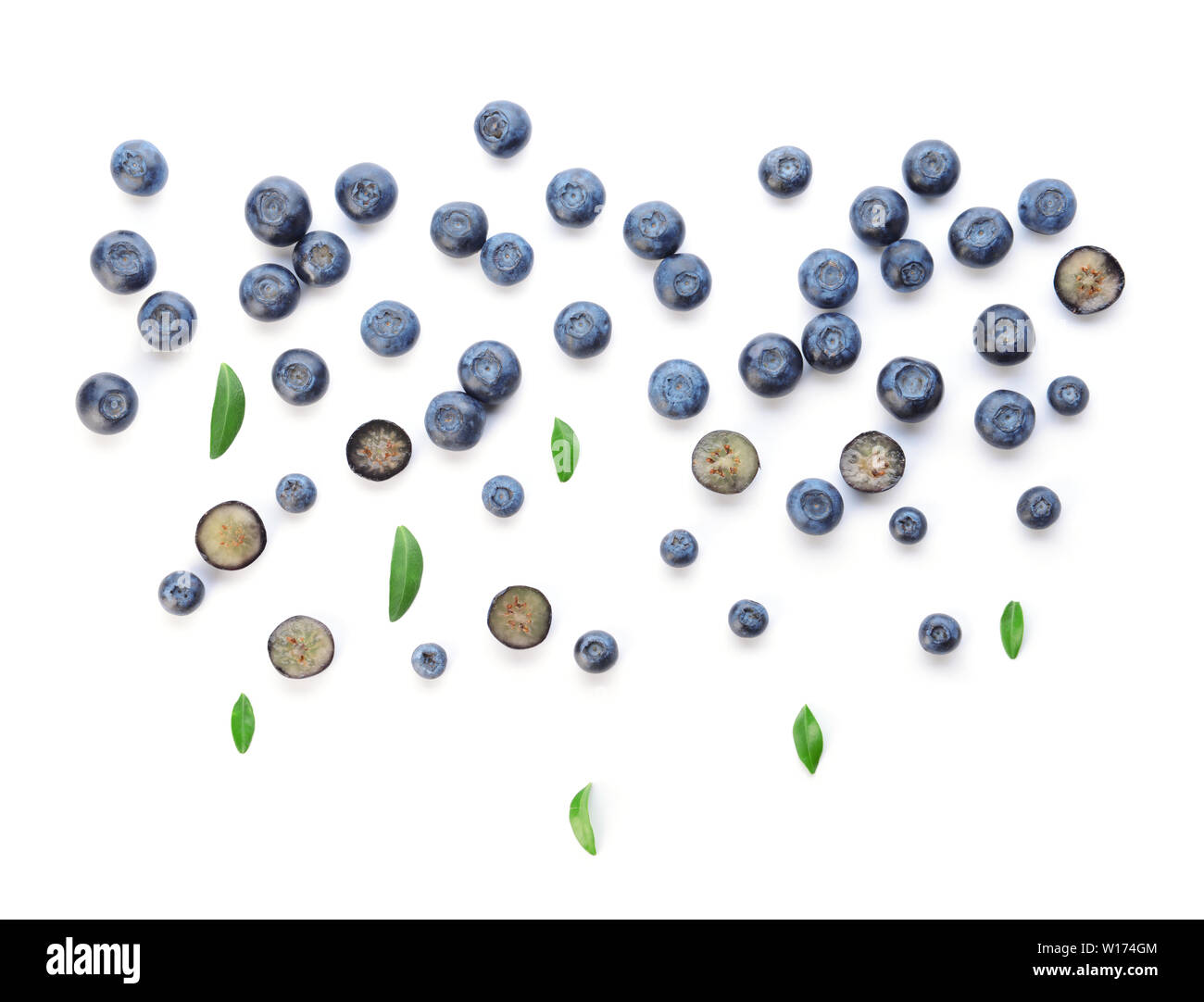 Fresh ripe blueberry on white background Stock Photo - Alamy