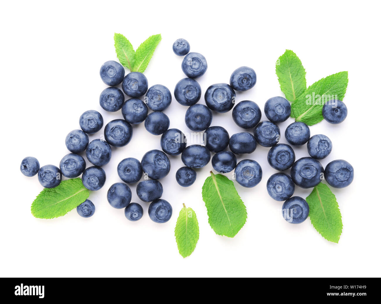 Fresh ripe blueberry on white background Stock Photo - Alamy
