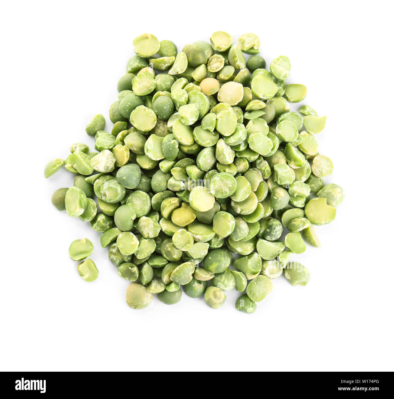 Raw peas on white background Stock Photo - Alamy