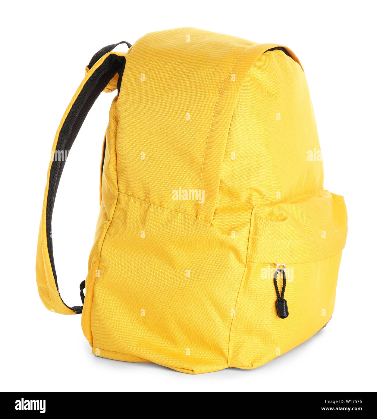 School backpack on white background Stock Photo - Alamy