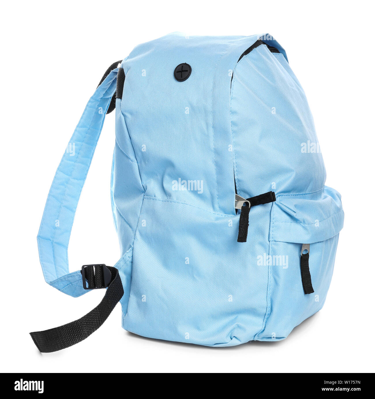 School backpack on white background Stock Photo - Alamy