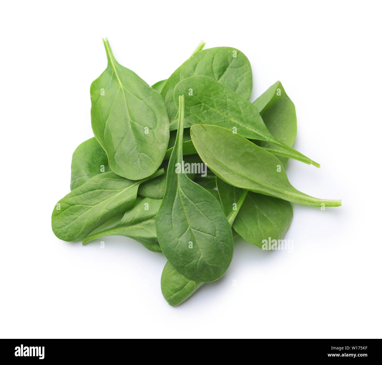 Fresh spinach on white background Stock Photo - Alamy