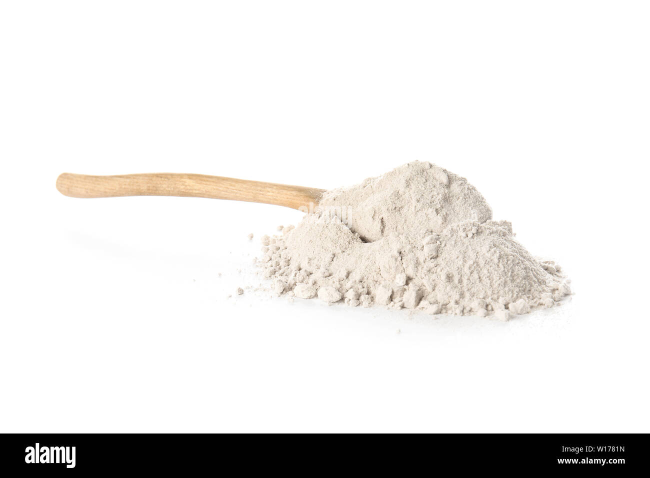 Heap of flour on white background Stock Photo - Alamy