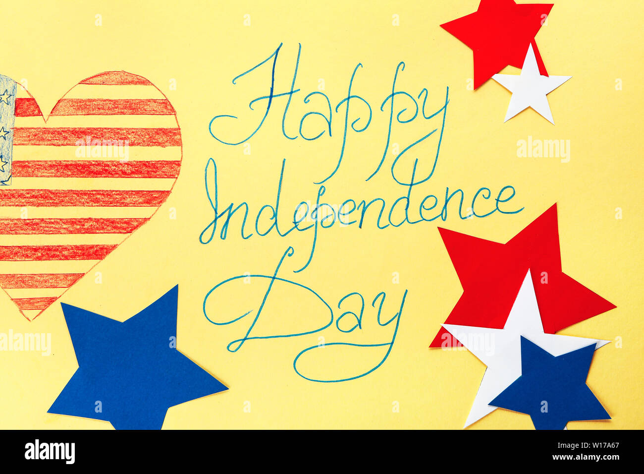 Text HAPPY INDEPENDENCE DAY on color background Stock Photo - Alamy
