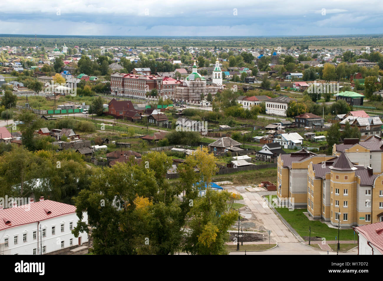 Tobolsk Russia, cityscape looking over the old town from the kremlin ...