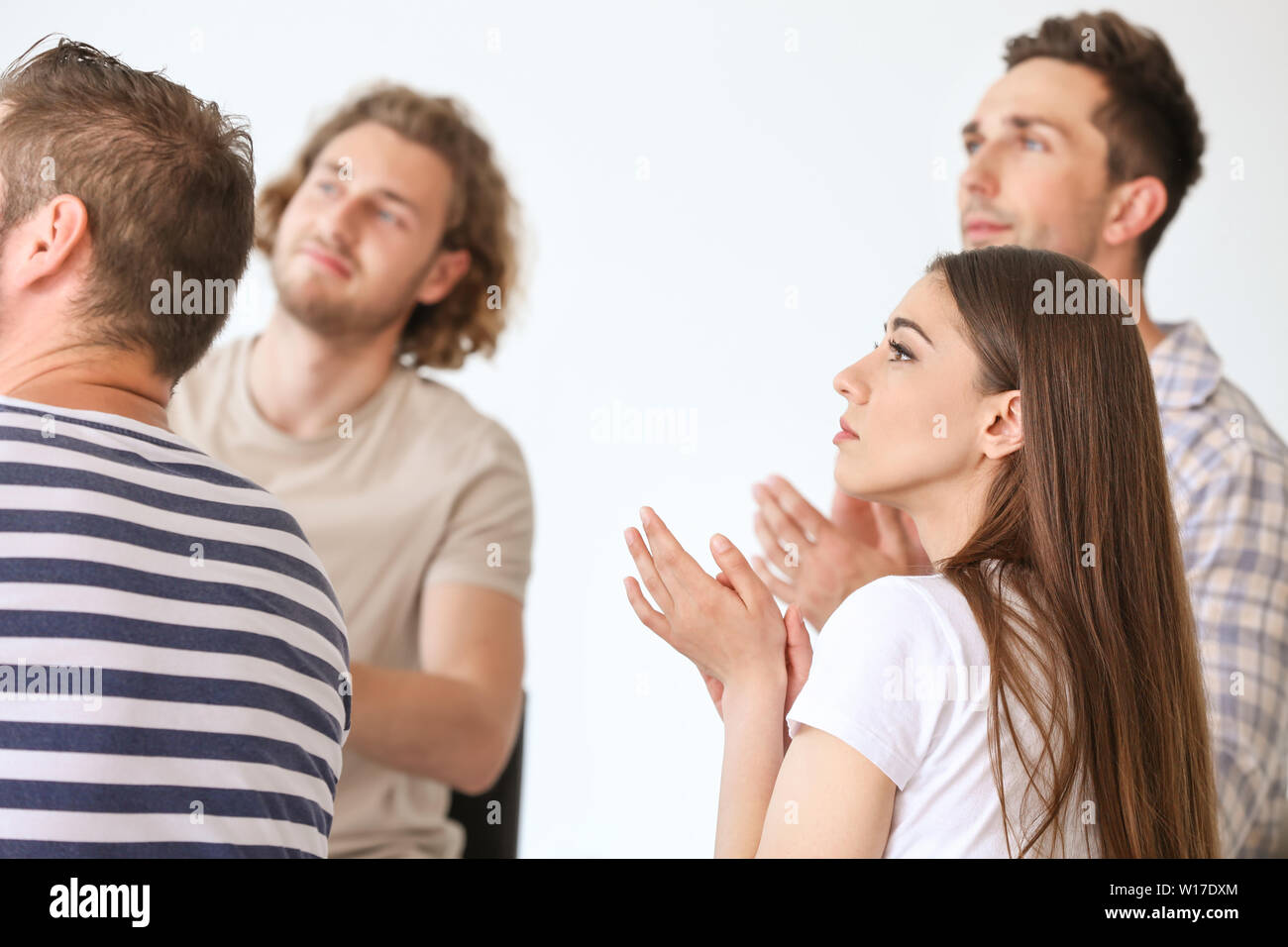 Group psychotherapy session young hi-res stock photography and images ...