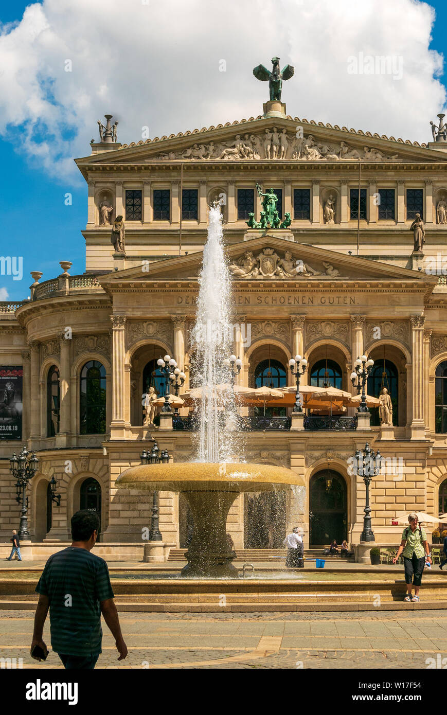 FRANKFURT, GERMANY - JUNE 17, 2019: Alte Oper (Old Opera), concert hall ...