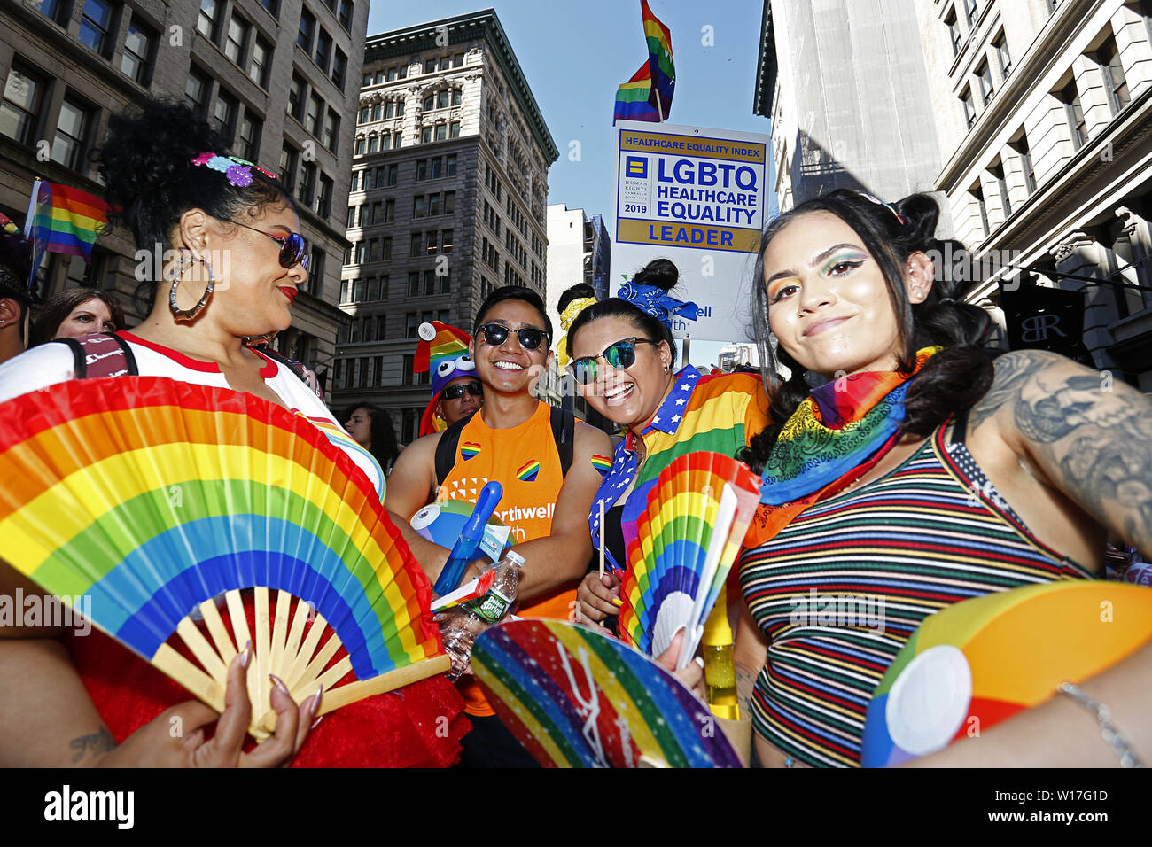 New York City, New York, USA. 29th June, 2019. March participants are ...