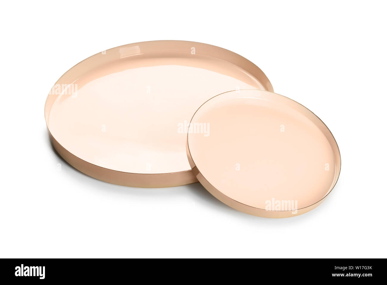 Clean plates on white background Stock Photo - Alamy