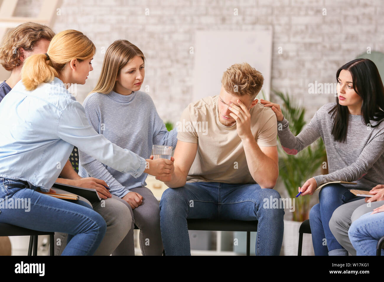 Depressed Group Of People