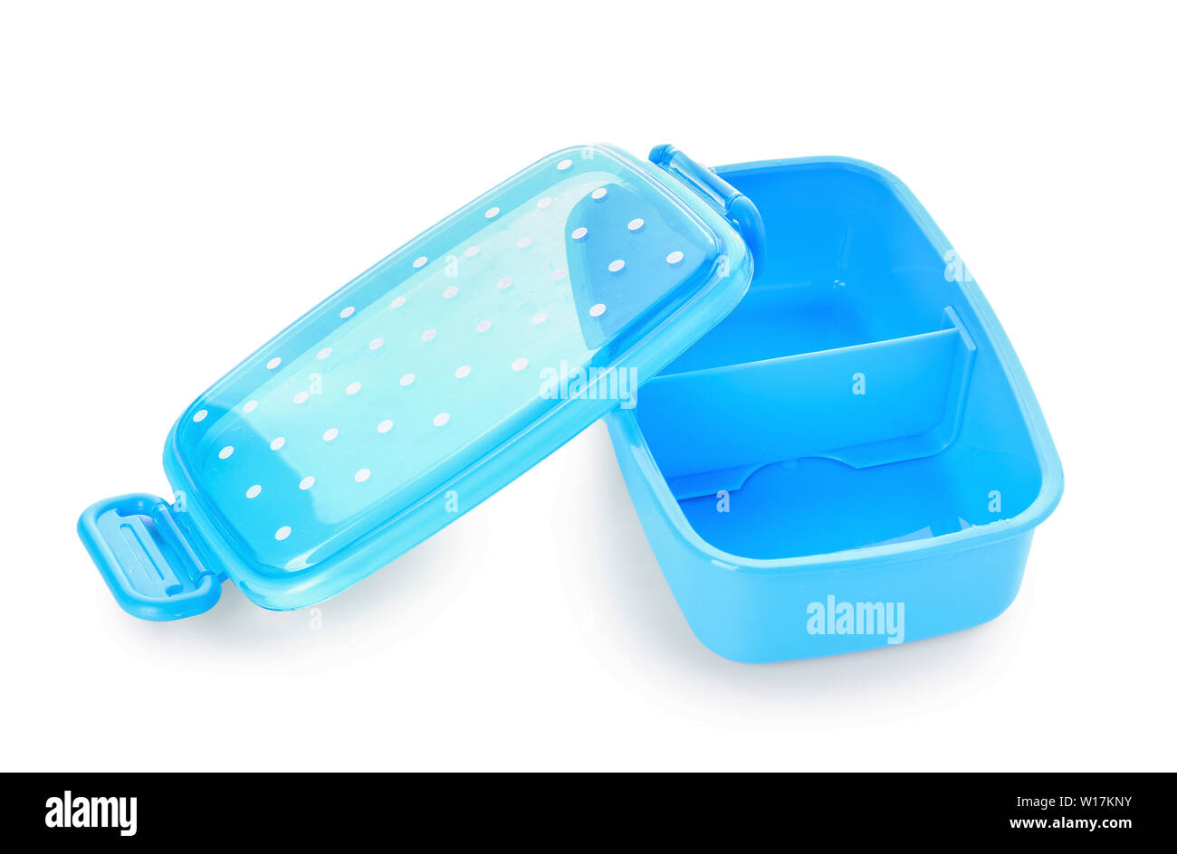 Plastic lunch box on white background Stock Photo - Alamy