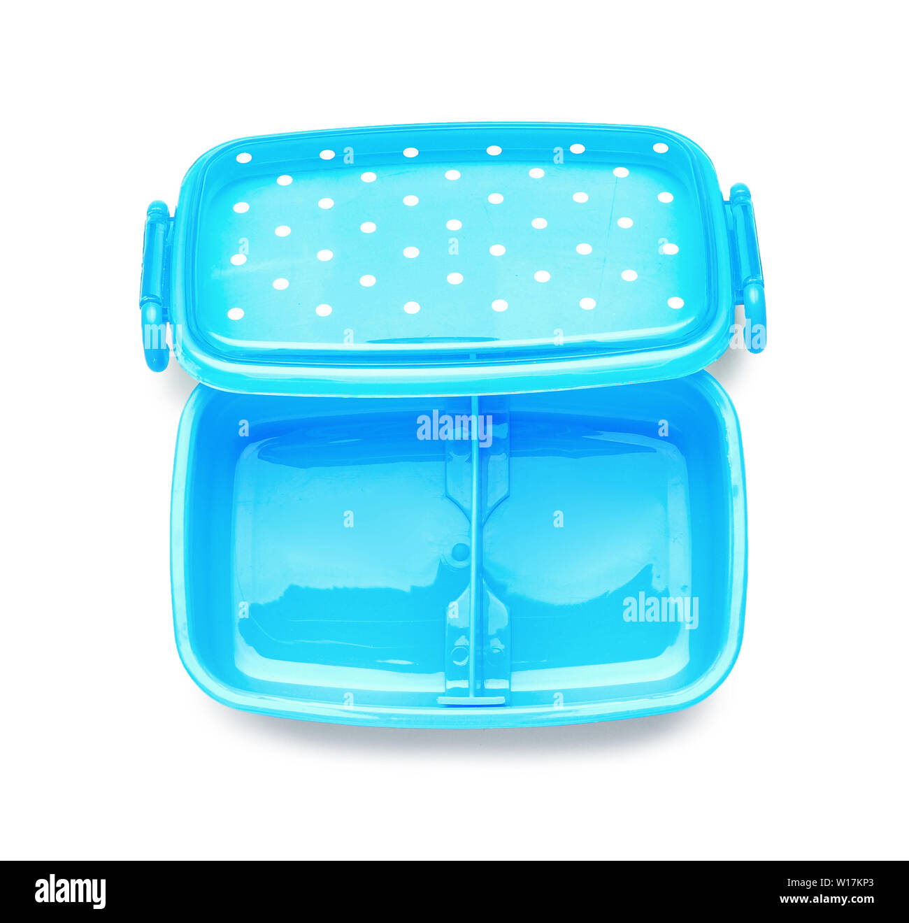 Plastic lunch box on white background Stock Photo - Alamy