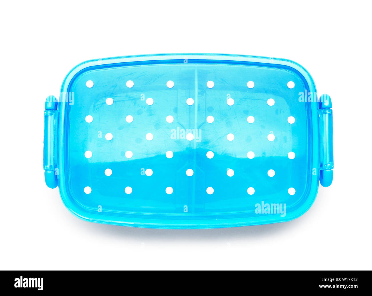 Plastic lunch box on white background Stock Photo - Alamy