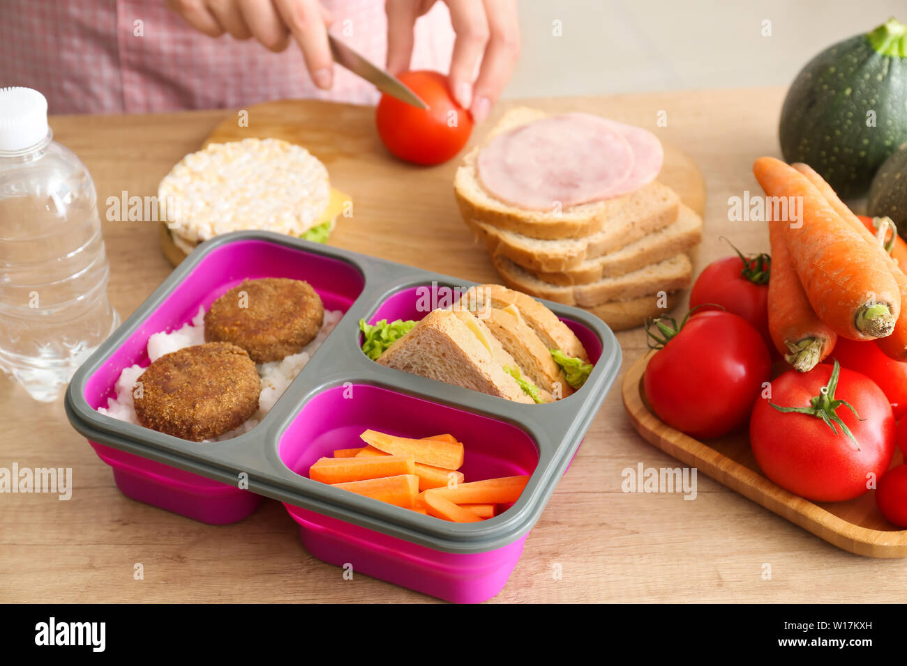 Woman preparing patties hi-res stock photography and images - Alamy