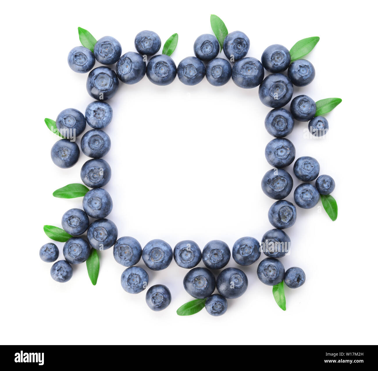 Frame made of fresh ripe blueberry on white background Stock Photo - Alamy