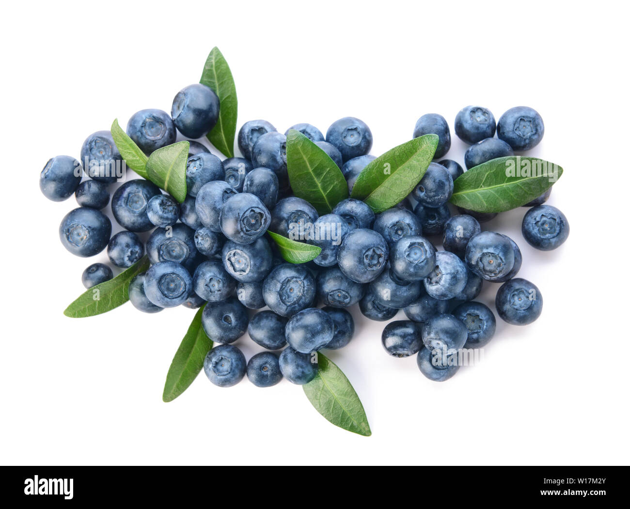 Fresh ripe blueberry on white background Stock Photo - Alamy