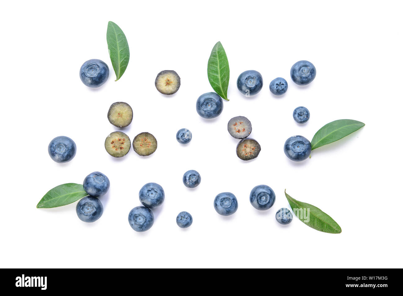 Fresh ripe blueberry on white background Stock Photo - Alamy