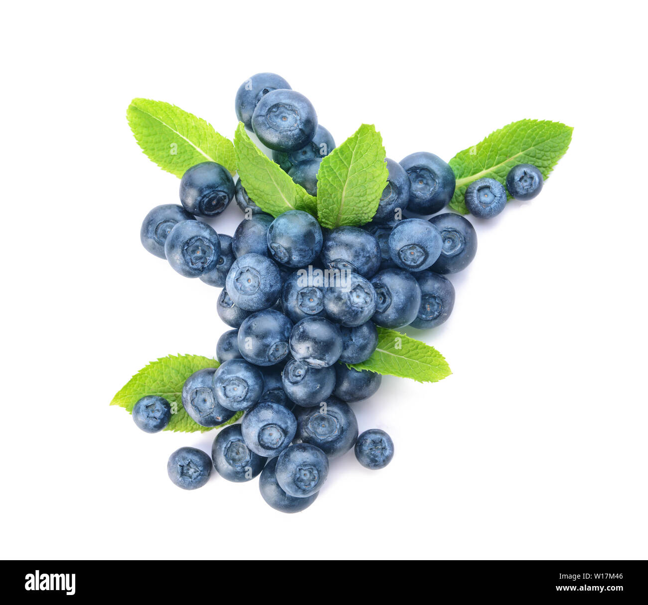 Fresh ripe blueberry on white background Stock Photo - Alamy