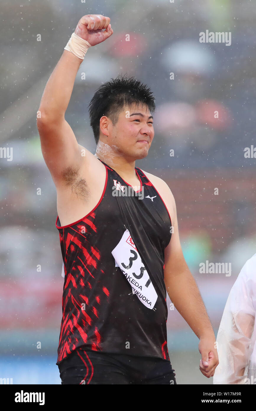 Hakatanomori Athletic Stadium, Fukuoka, Japan. 30th June, 2019. Reiji ...