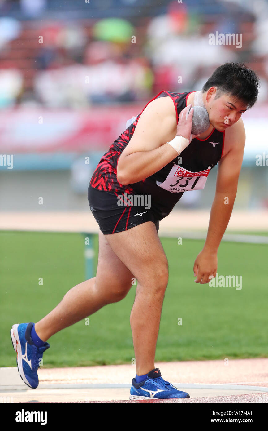 Hakatanomori Athletic Stadium, Fukuoka, Japan. 30th June, 2019. Reiji ...