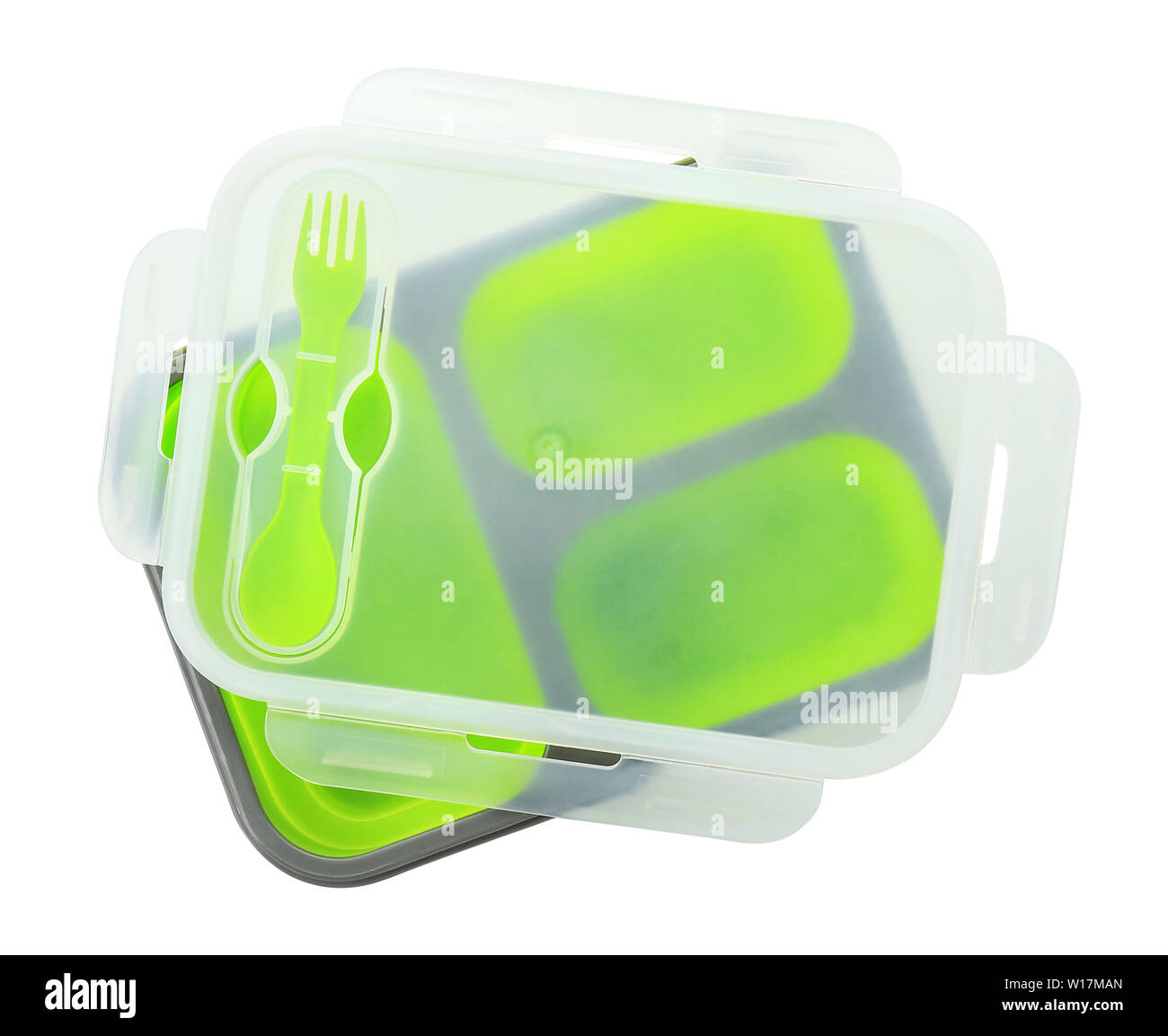 Empty school lunch box on white background Stock Photo - Alamy