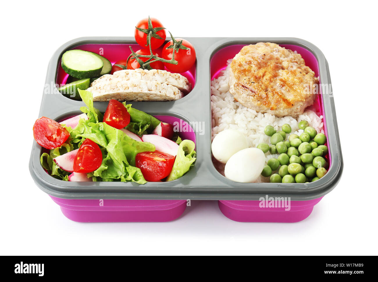 Lunch break salad box Cut Out Stock Images & Pictures - Alamy