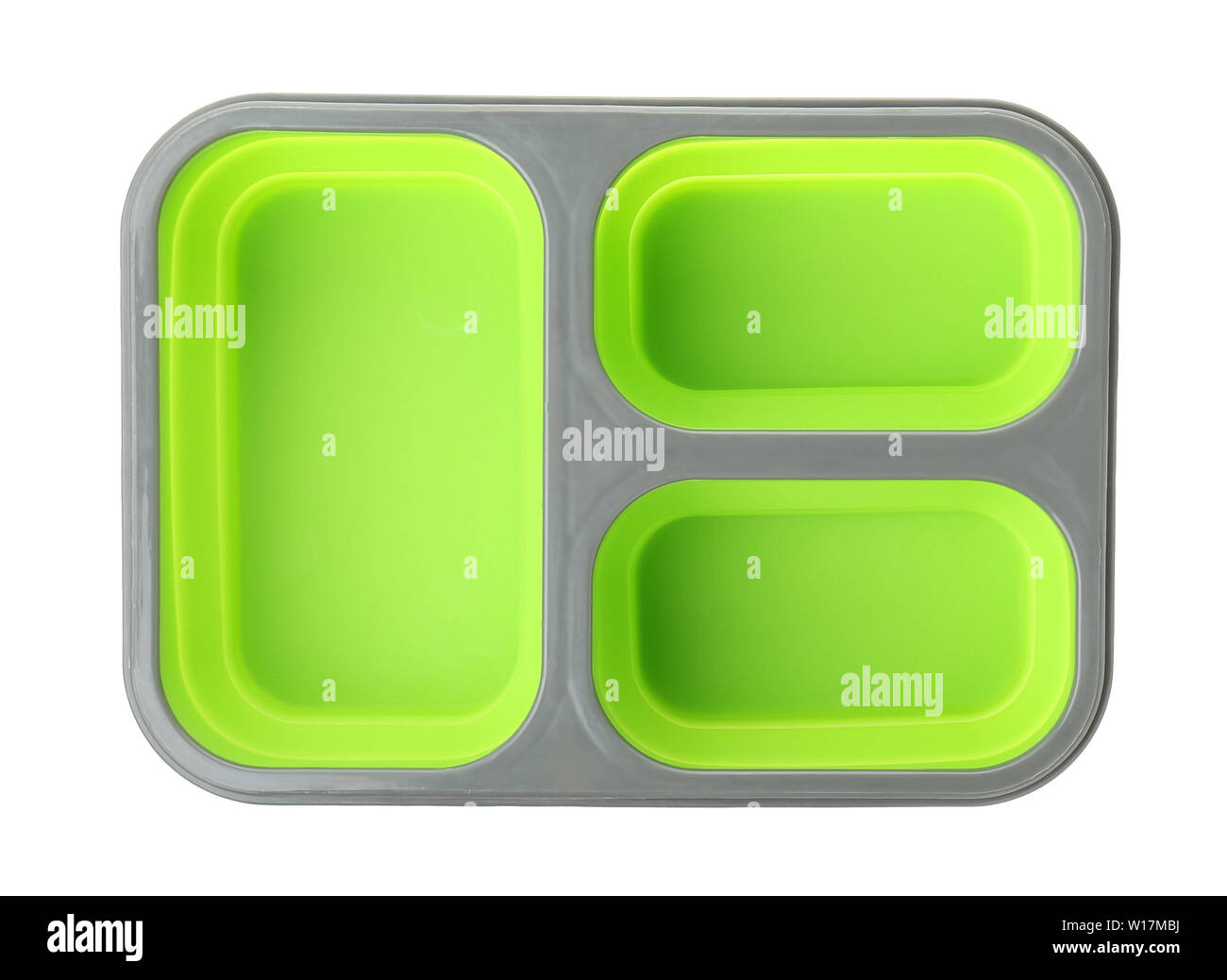 Empty school lunch box on white background Stock Photo - Alamy