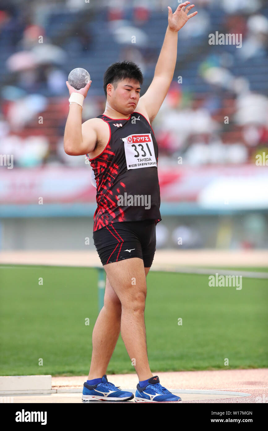 Hakatanomori Athletic Stadium, Fukuoka, Japan. 30th June, 2019. Reiji ...